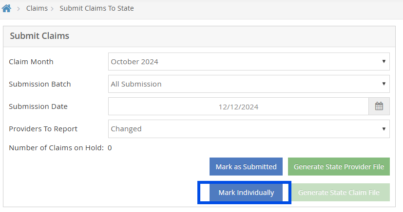 Submit Claims to State